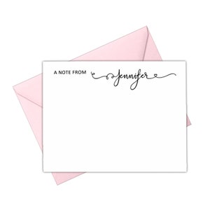 Personalized Stationery Set for Women, Elegant Note Cards With ...