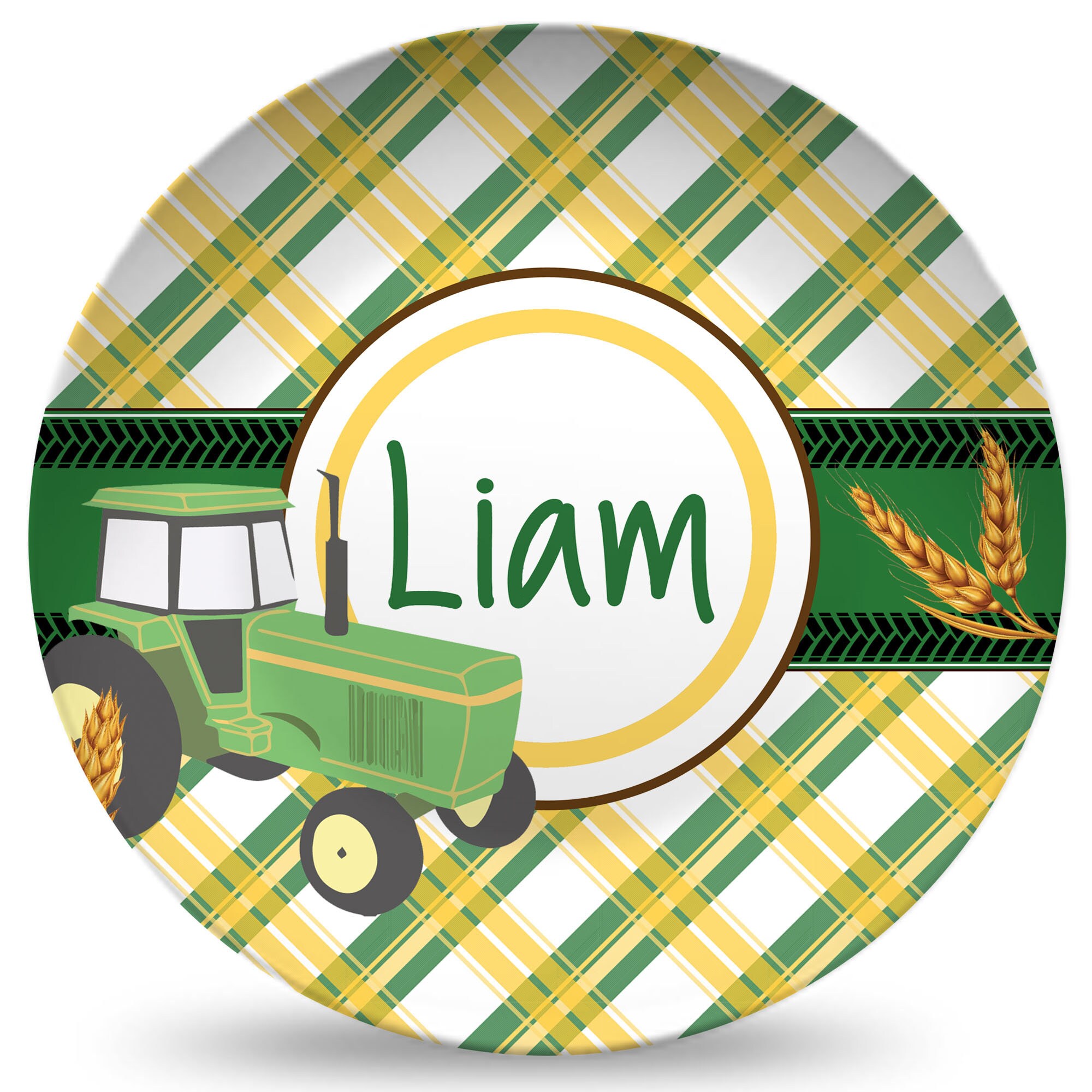 Kids Tractor Plate Set Personalized Plate Set Personalized | Etsy