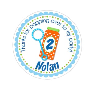 Bubble Party Stickers, Summer Birthday Party, Bubble Stickers ...