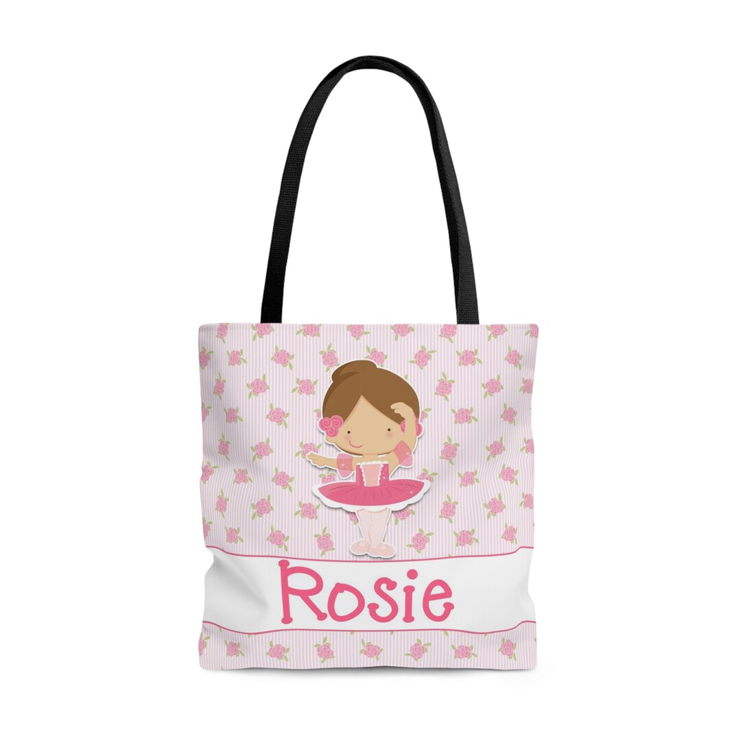 Personalized Ballerina Tote Bag, Girls Ballerina Tote Bag, Ballet Tote ...