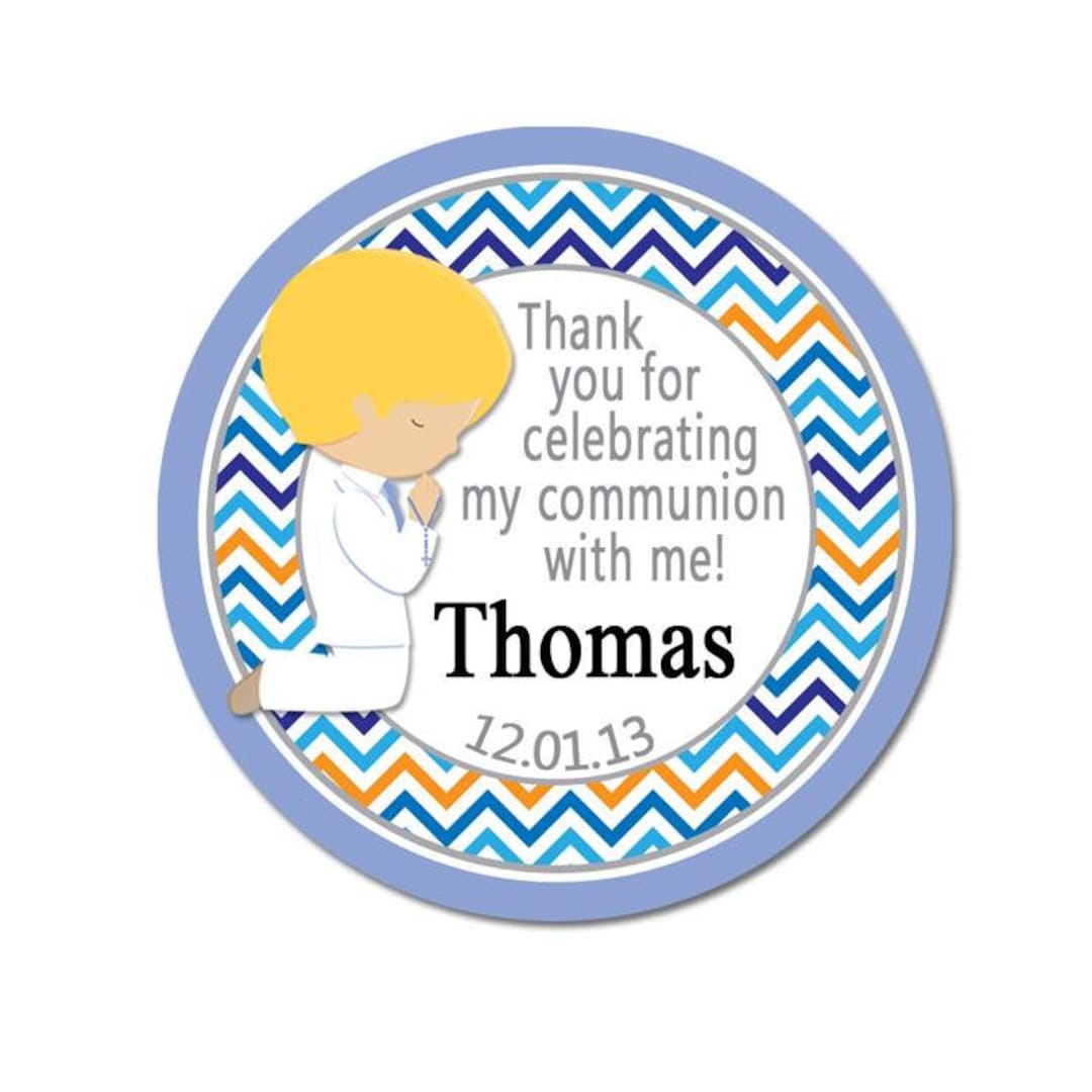 Communion Stickers, My First Communion, Baptism Stickers, Personalized ...