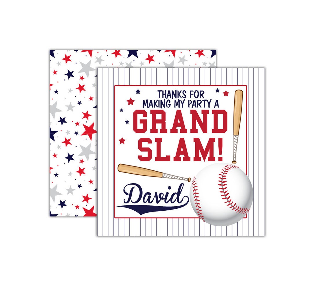 Personalized Baseball Favor Tags, Baseball Thank You Tags, Baseball ...