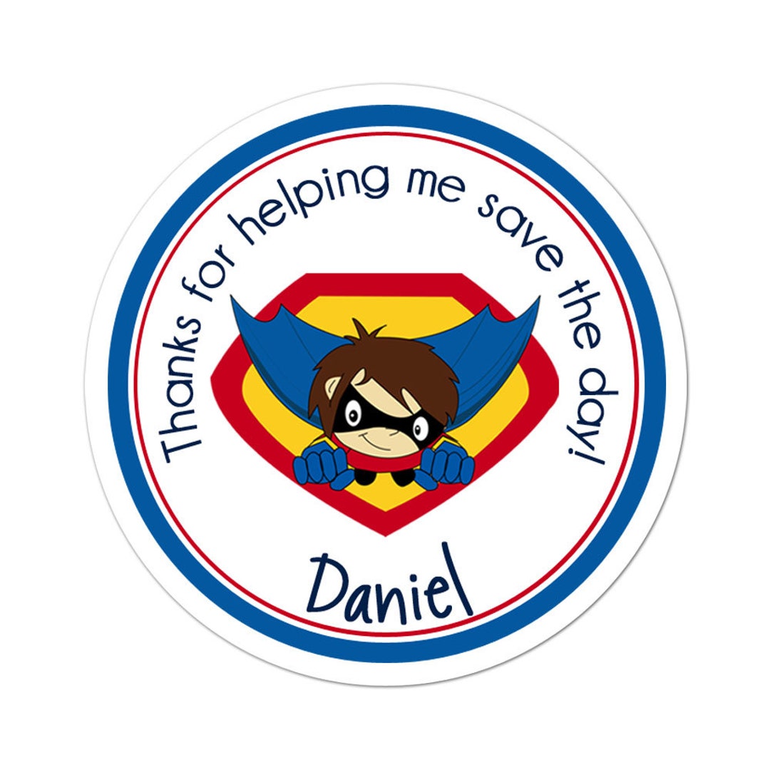 Superhero Boy Stickers, Superhero Birthday Party, Superhero Party ...