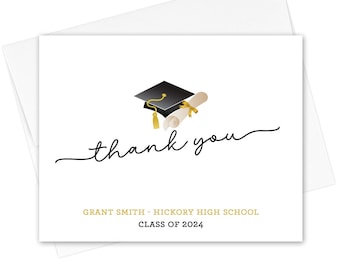 Personalized Graduation Thank You Cards, Graduation Thank You Notes ...