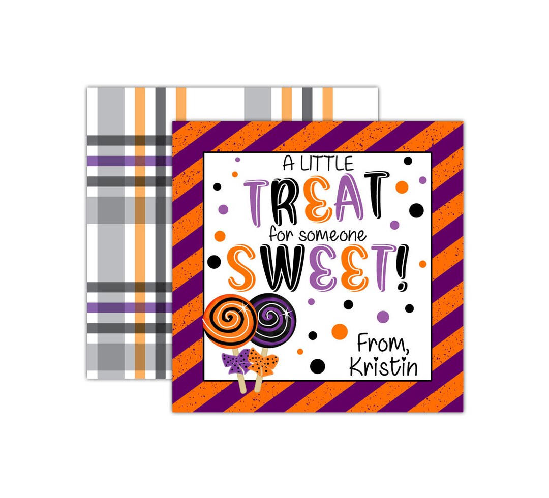 Personalized Halloween Lollipops Tags, Halloween Favor Tags, Halloween ...