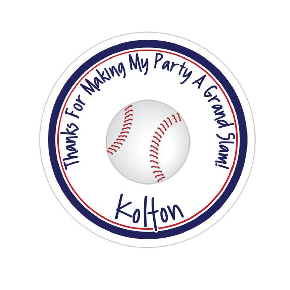 Personalized Baseball Stickers Baseball Birthday Party | Etsy