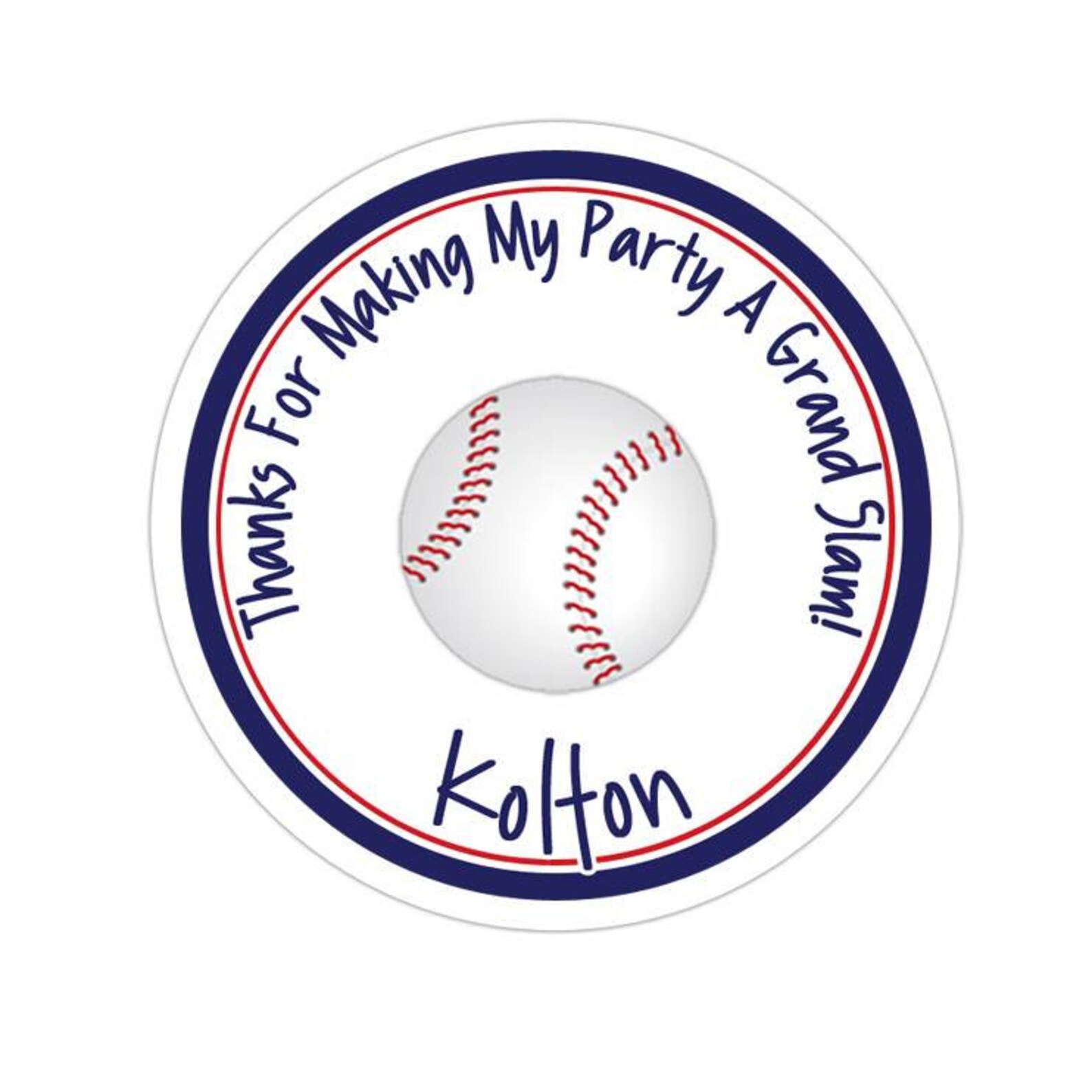 Personalized Baseball Stickers Baseball Birthday Party - Etsy