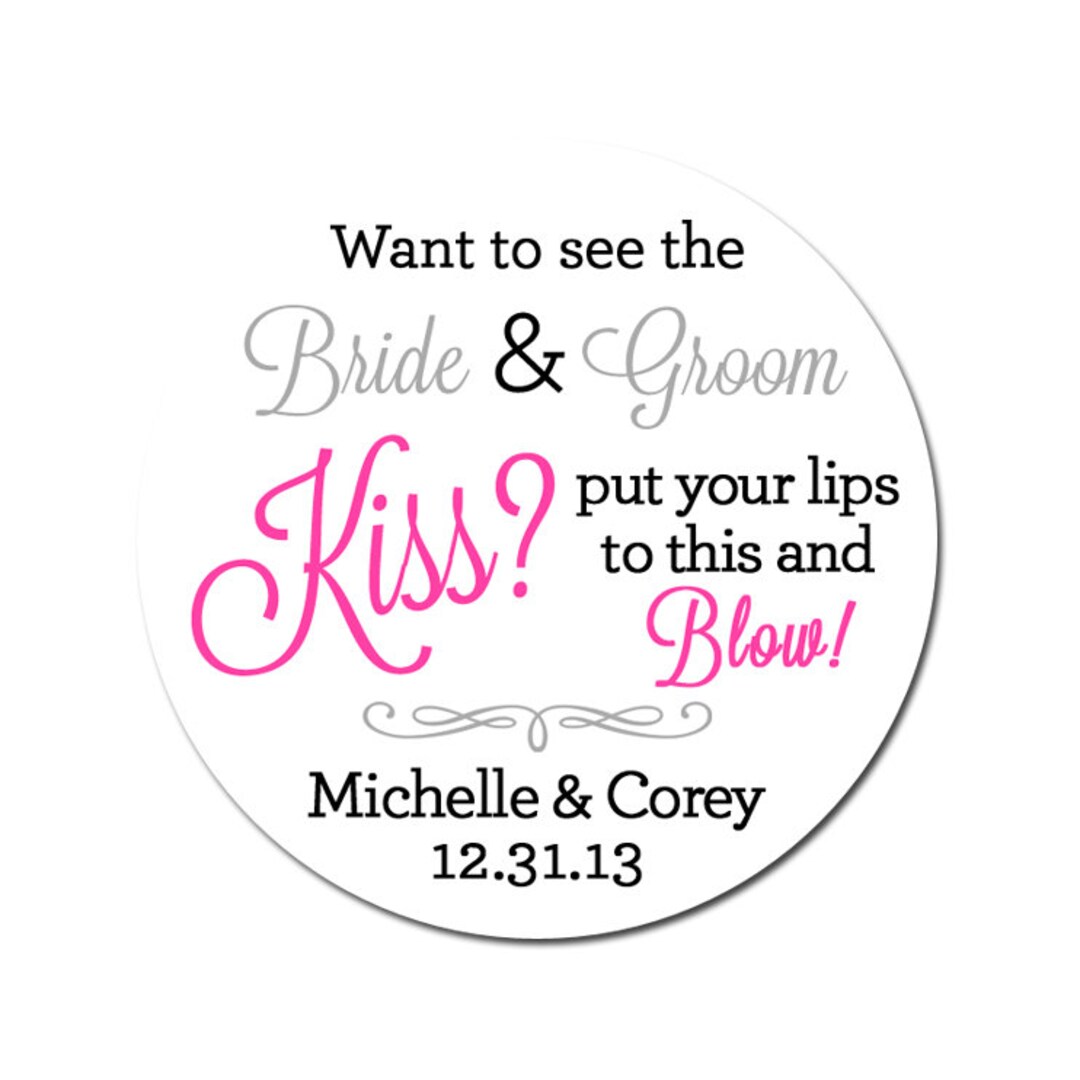 Blowers Personalized Wedding Favor Stickers, Thank You Wedding Stickers ...