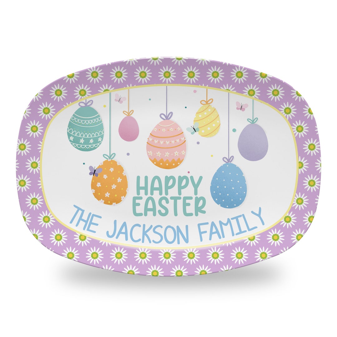 Personalized Easter Platter, Personalized Serving Platter, Easter ...
