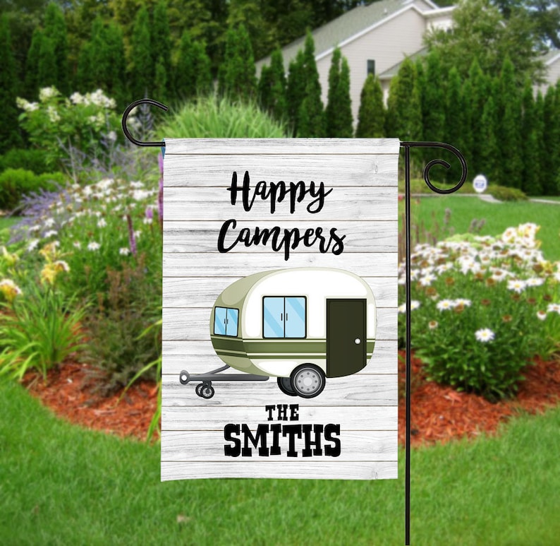 Personalized Camping Flag Camper Flag Campsite Flag Happy - Etsy