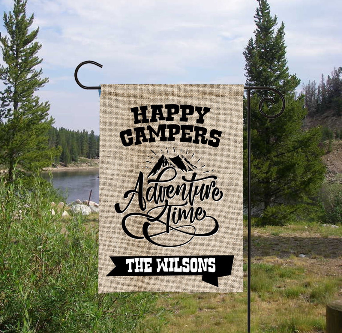 Personalized Camping Flag Camper Flag Campsite Flag Happy | Etsy
