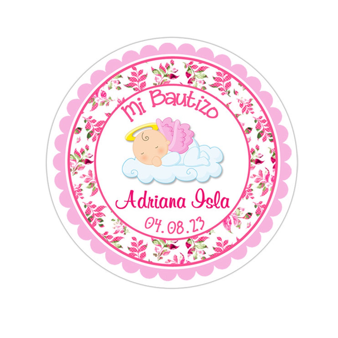 Personalized Baptism Stickers, Mi Bautizo Stickers, Personalized ...
