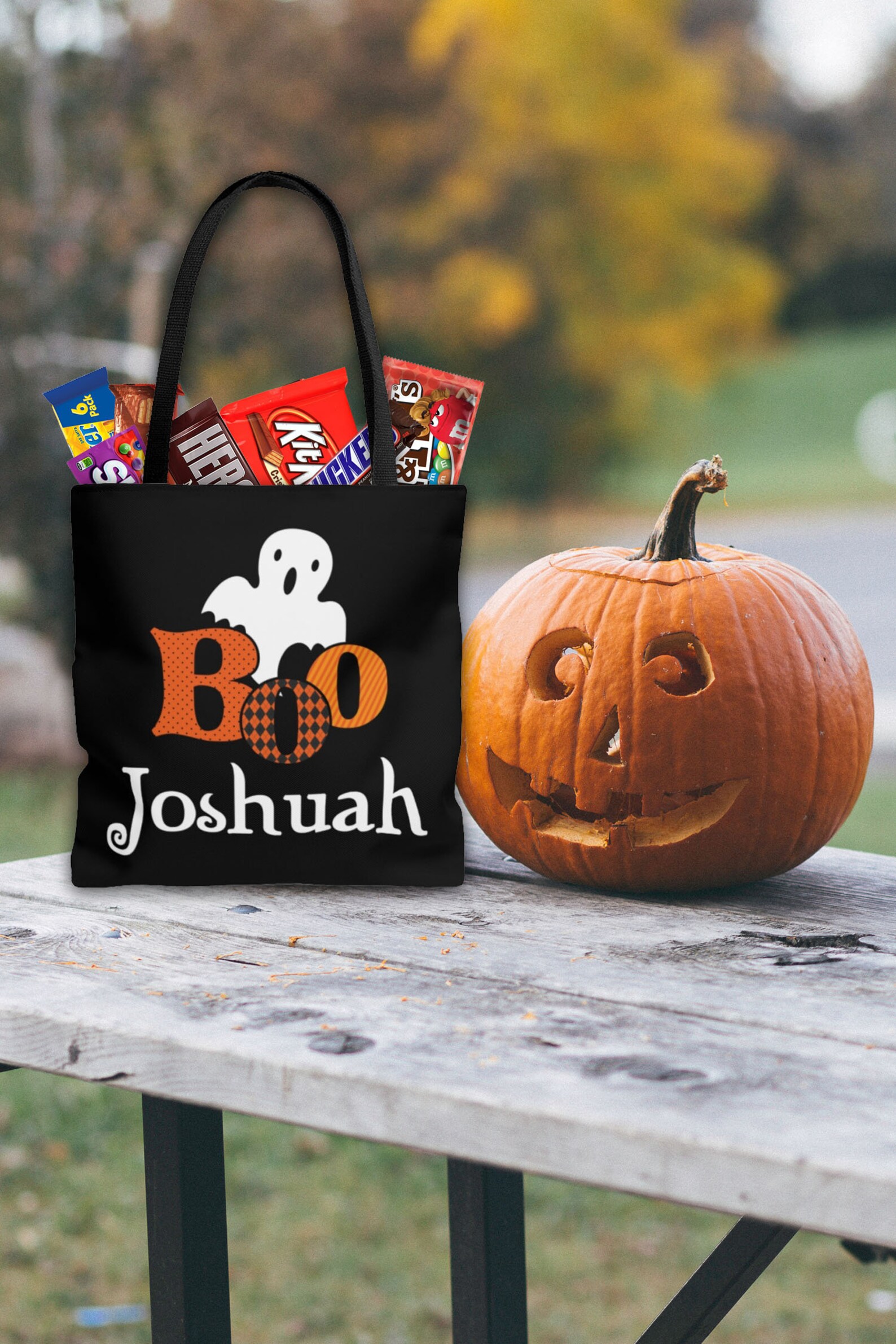 Personalized Halloween Boo Ghost Trick Or Treat Bag Kids | Etsy