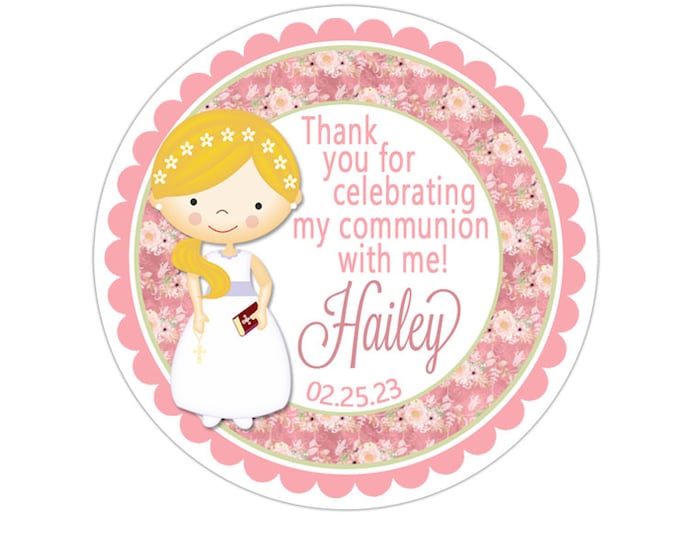 PRINTED Mi Primera Comunion Sticker , First Communion - Etsy