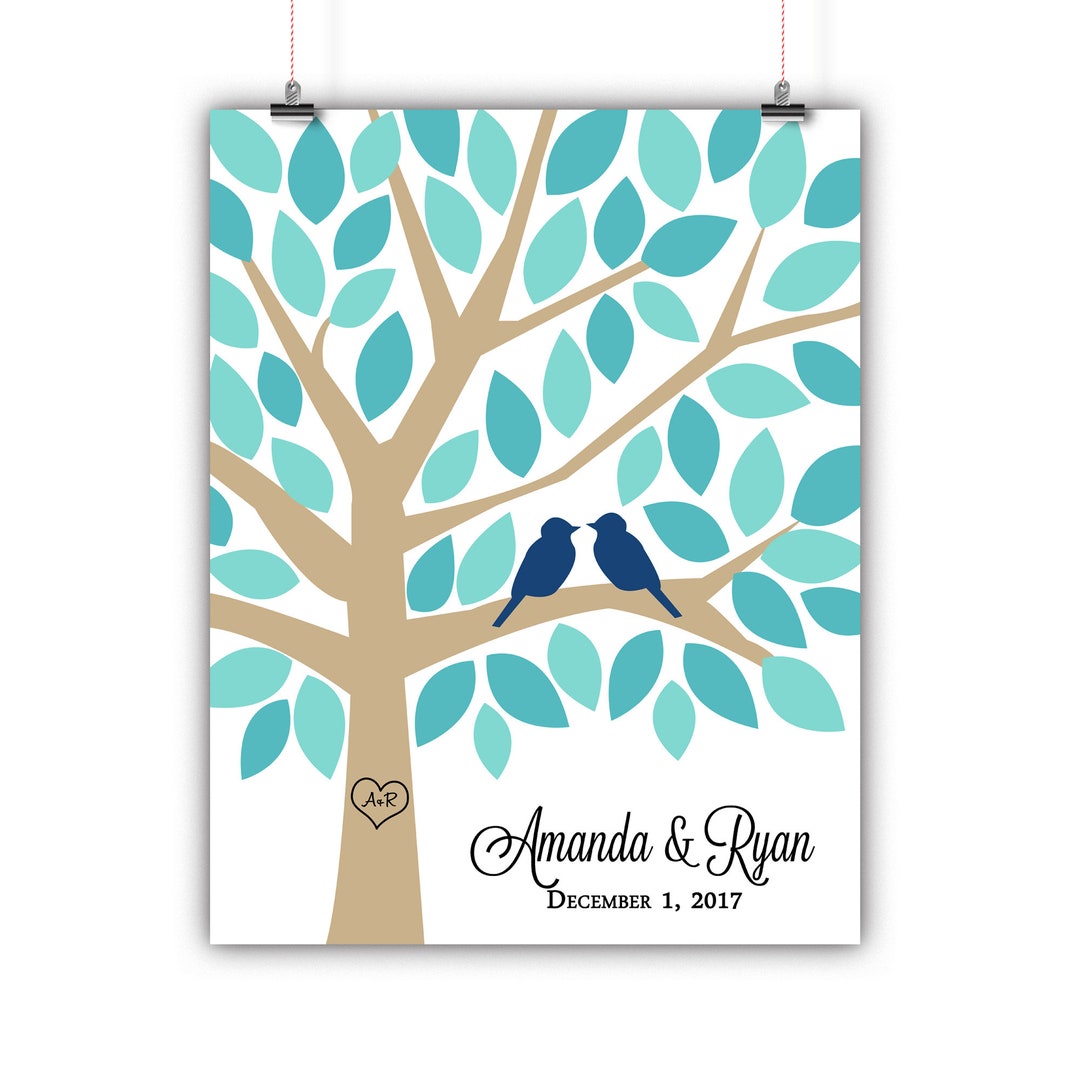 Personalized Wedding Tree Guest Book Alternative, Wedding Guest Book ...