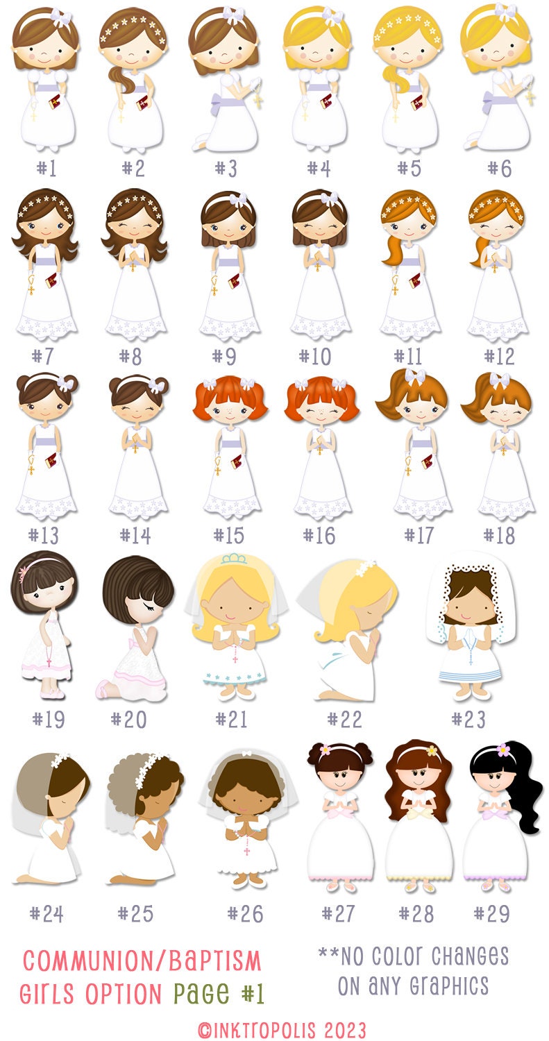 Personalized Girl Communion Stickers, Fancy Frame Shaped Labels, Girl ...