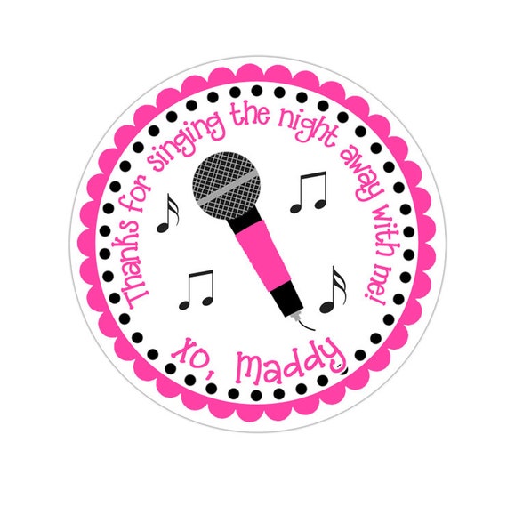 Karaoke Stickers Karaoke Birthday Party Karaoke Party | Etsy