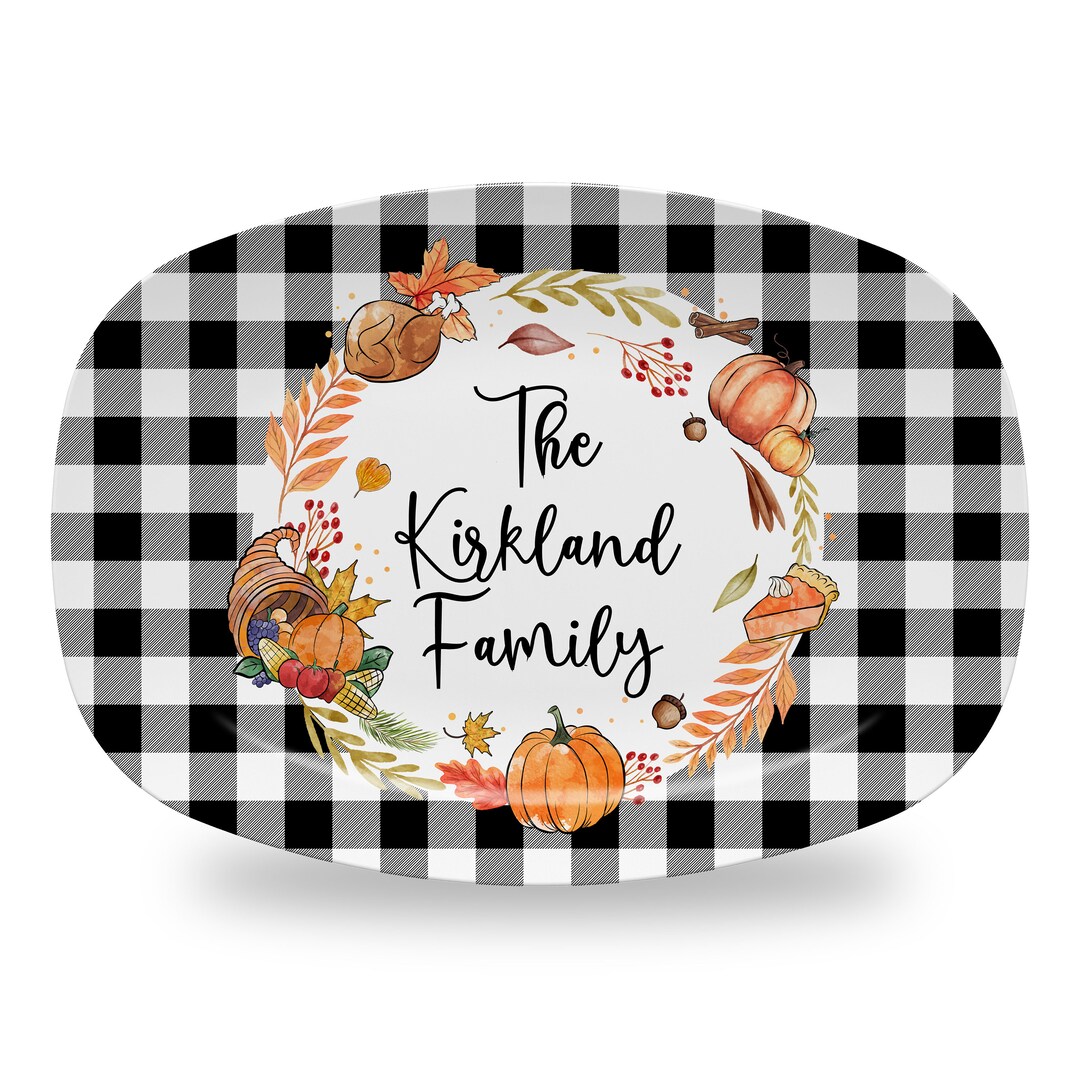 Personalized Fall Platter, Personalized Serving Platter, Thanksgiving ...
