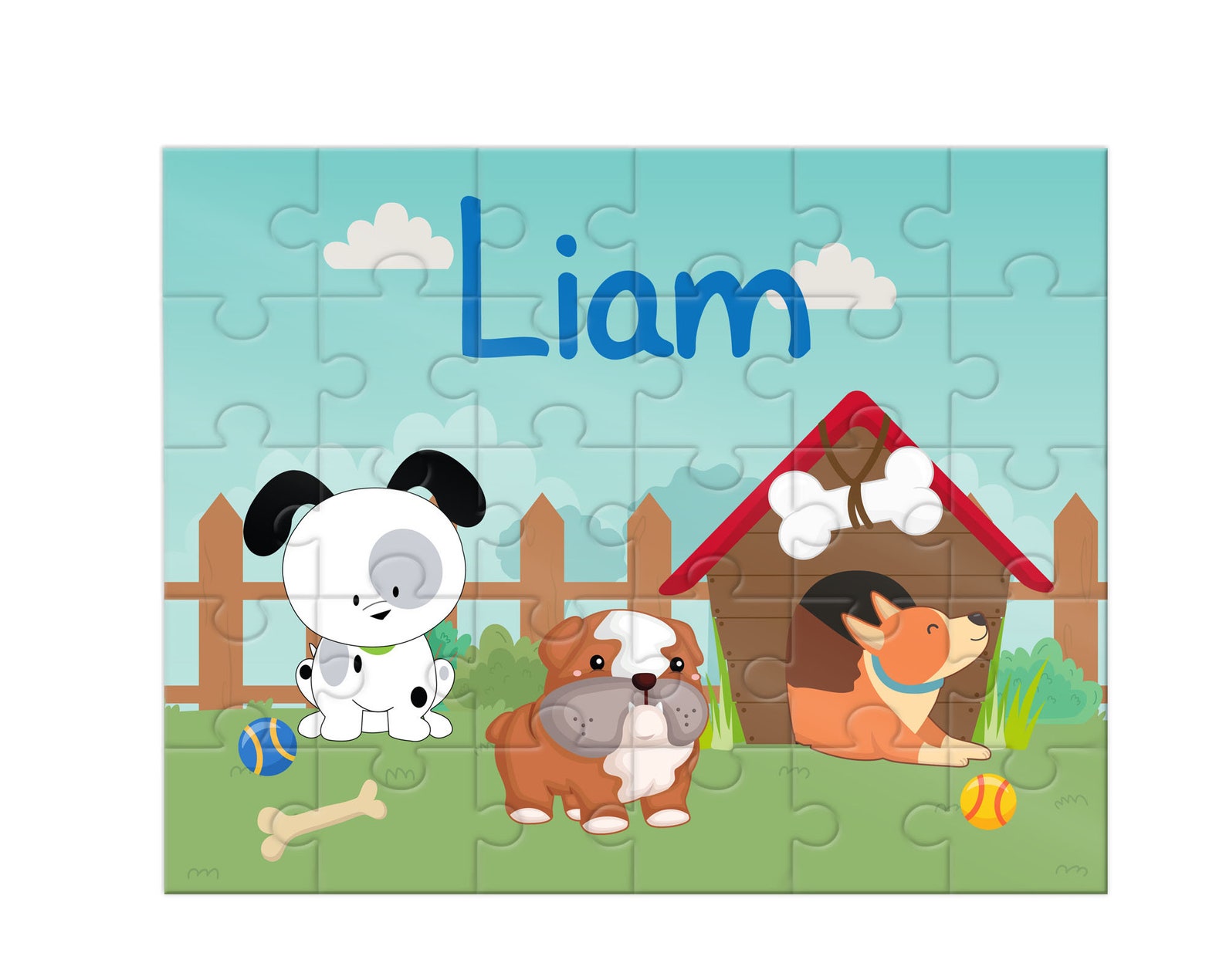 Personalized Dog Puzzle, Puppy Dog Jigsaw Puzzle, Dog Puzzle for Kids ...