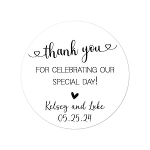 Personalized Wedding Thank You Stickers, Wedding Thank You Labels ...
