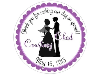 Bride and Groom Stickers - Etsy