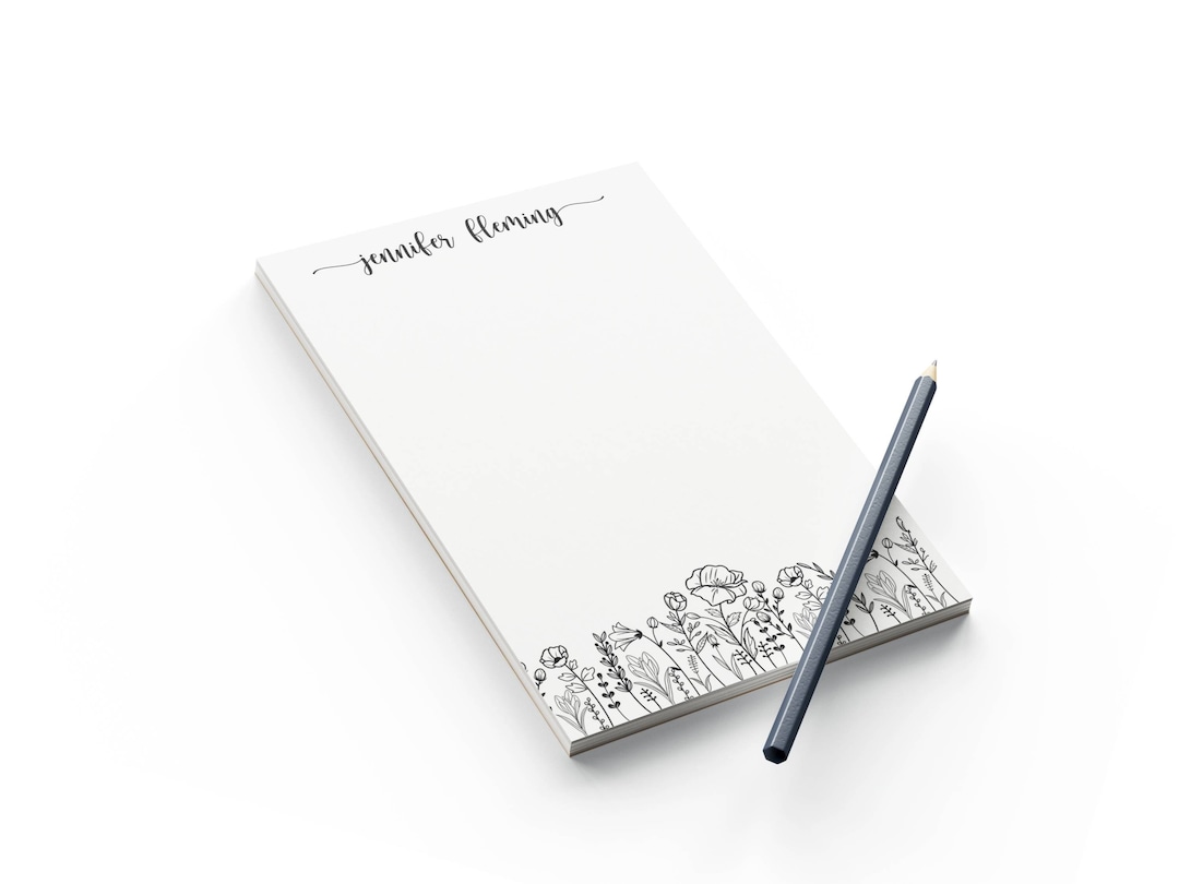 Personalized Minimalist Notepad, Custom Minimalist Notepad ...