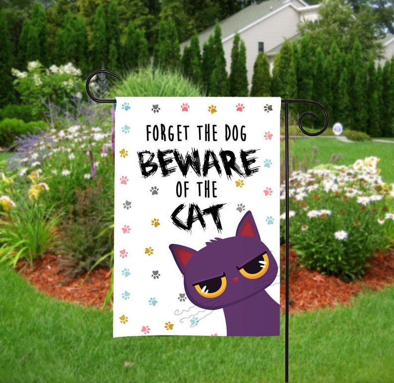 Personalized Cat Garden Flag Cat Flag Yard Flag Welcome - Etsy