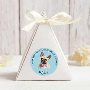 Custom Dog Wedding Favor Stickers, Personalized Pet Photo Wedding Favor ...