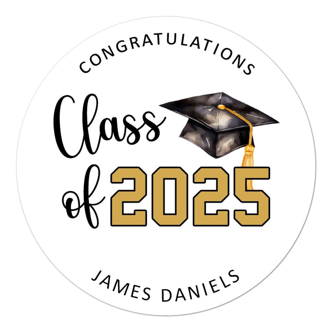 Graduation Party Favor Labels, Graduation Party Favor Stickers, Custom ...