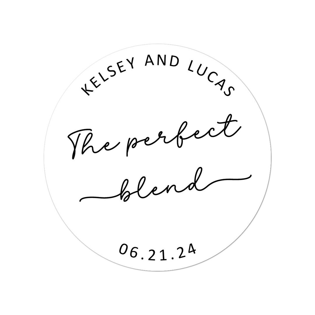 The Perfect Blend Labels, the Perfect Blend Stickers, Coffee Favor ...
