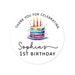 Personalized Birthday Party Favor Stickers With Custom Icon - Etsy