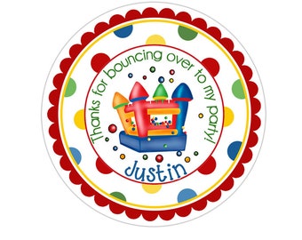 Bounce House Personalized Birthday Stickers Party Favor - Etsy
