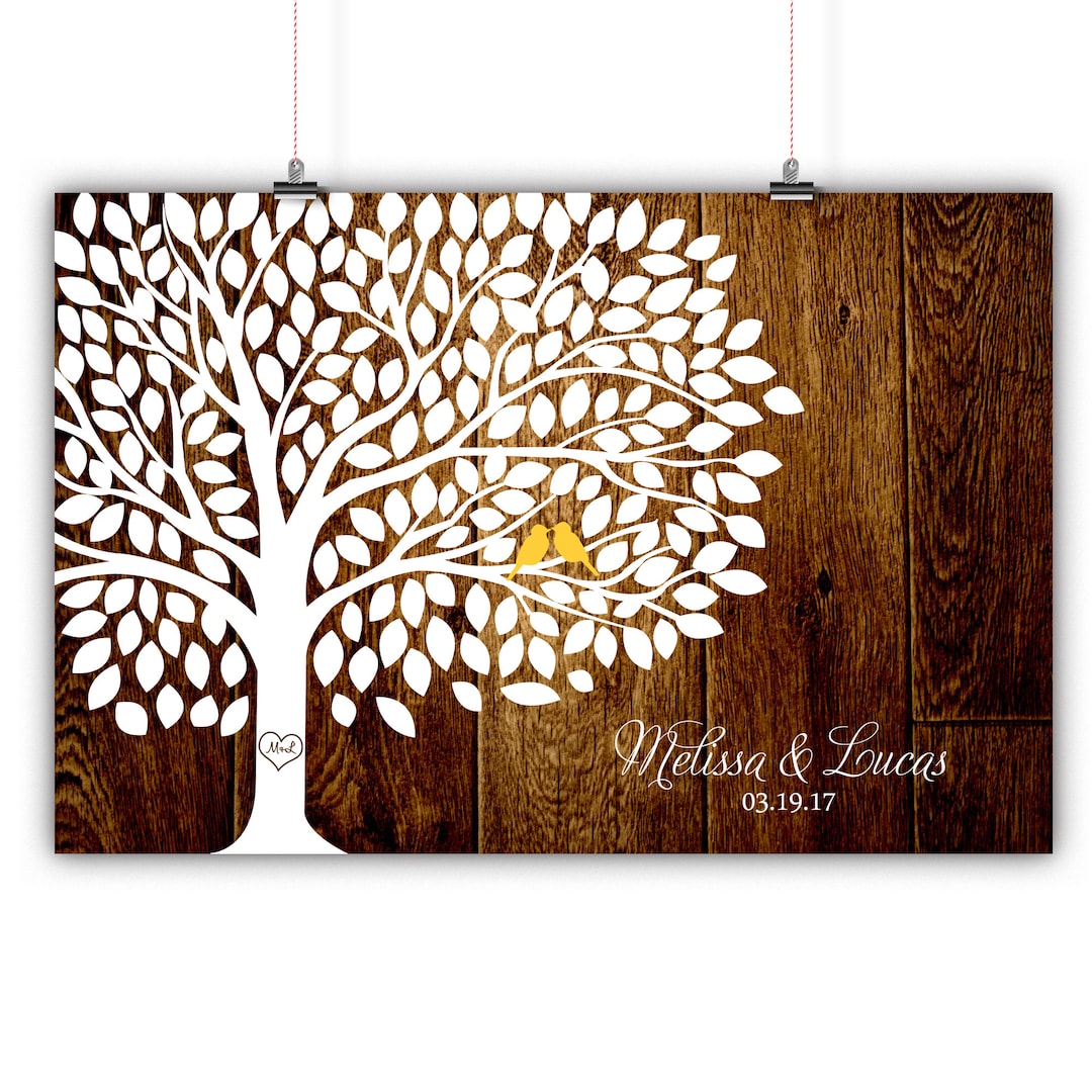 Personalized Wedding Tree Guest Book Alternative, Wedding Tree Guest ...