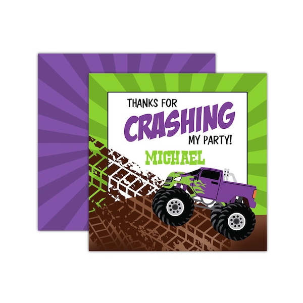 Monster Jam Thank You Cards - Etsy