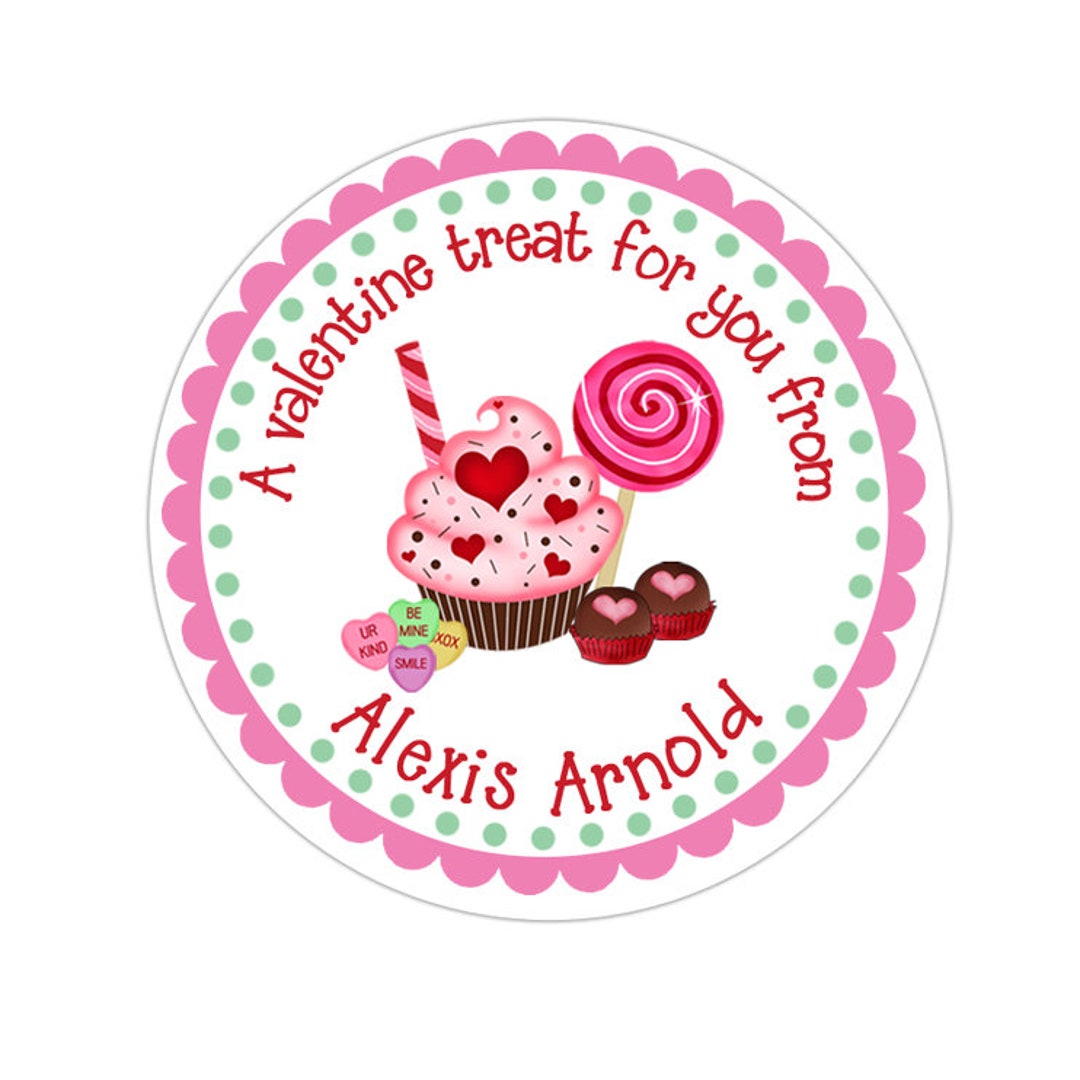 Valentines Day Stickers, Personalized Valentine Candy Valentines ...