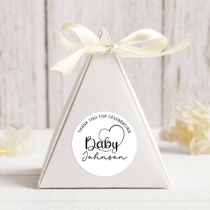 Personalized Baby Shower Favor Stickers, Baby Shower Label, Minimalist ...