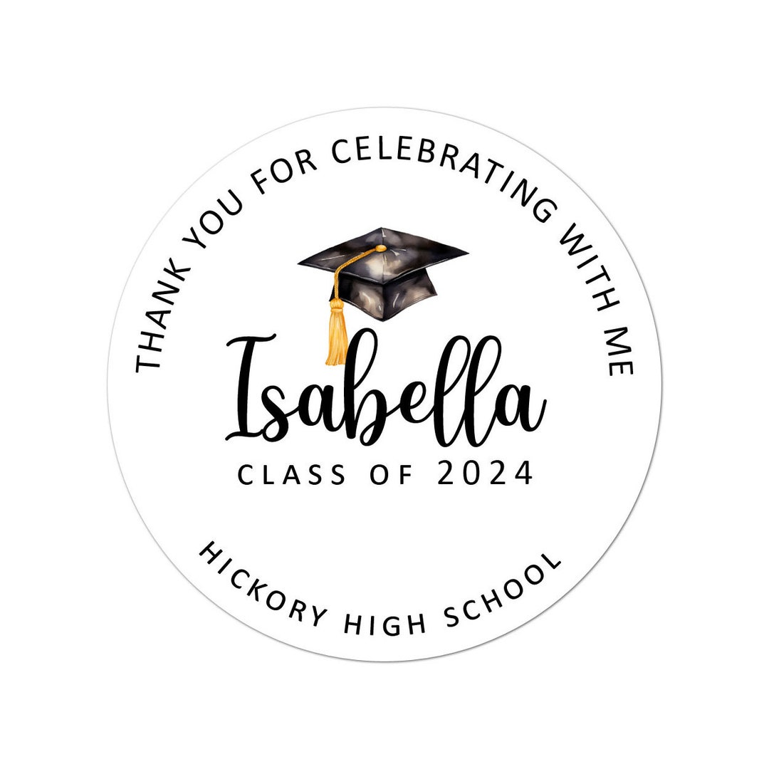 Graduation Party Favor Labels, Graduation Party Favor Stickers, Custom ...
