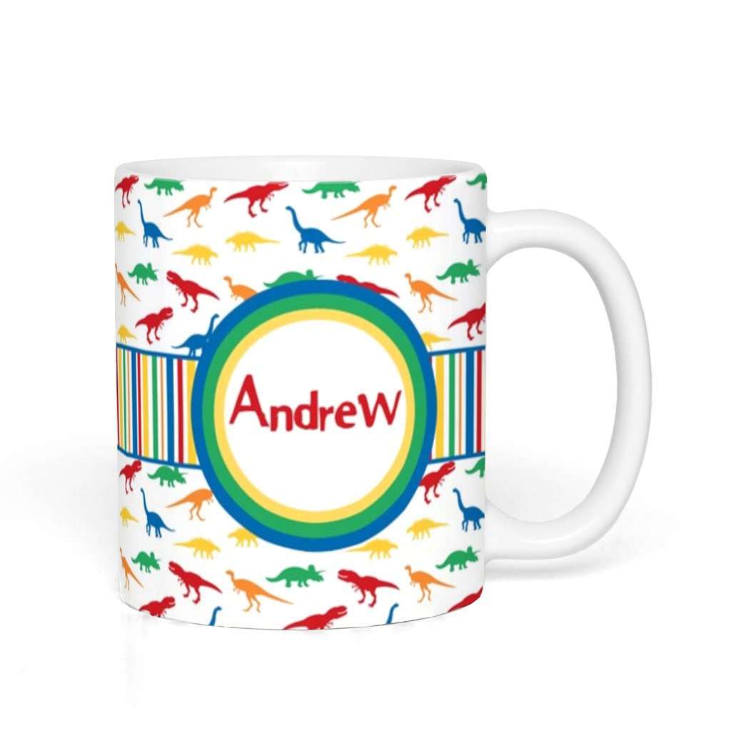 Kids Personalized Plate Set, Personalized Dinnerware Set, Dinosaur ...