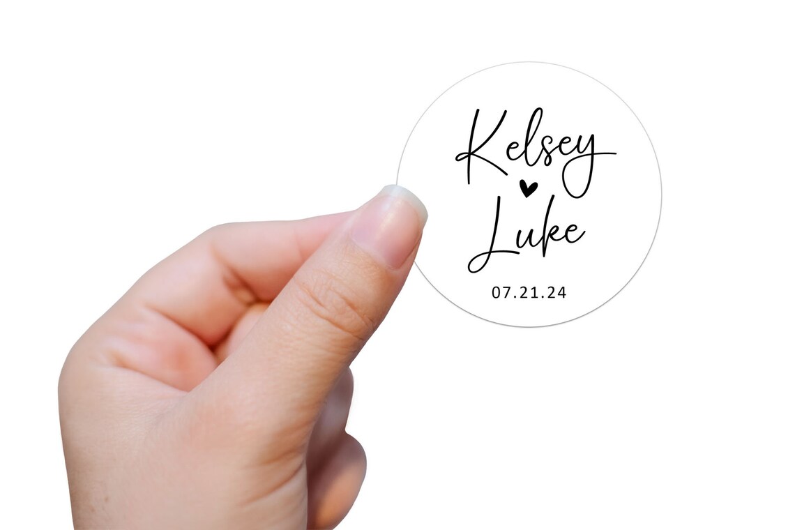 Personalized Wedding Couple Name Labels, Wedding Favor Stickers ...