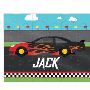 Personalized Race Car Puzzle, Race Car Jigsaw Puzzle, Racing Puzzle for ...