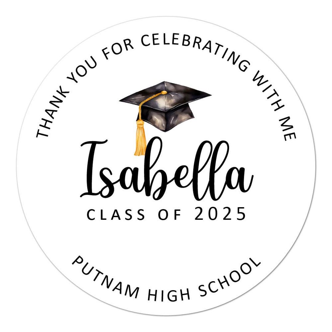 Graduation Party Favor Labels, Graduation Party Favor Stickers, Custom ...