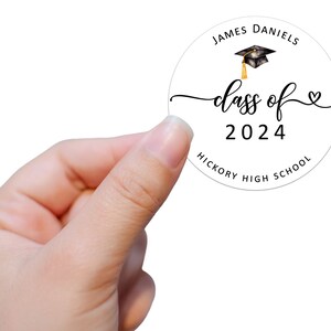 Graduation 2024 Labels, Graduation Party Sticker, Graduation 2024 Favor ...