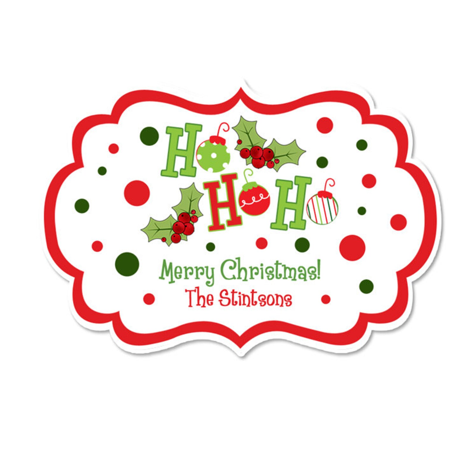 Personalized Ho Ho Ho Christmas Gift Stickers Christmas Gift - Etsy