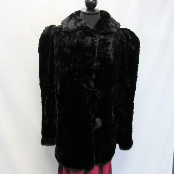 Black Fur Coat - Etsy