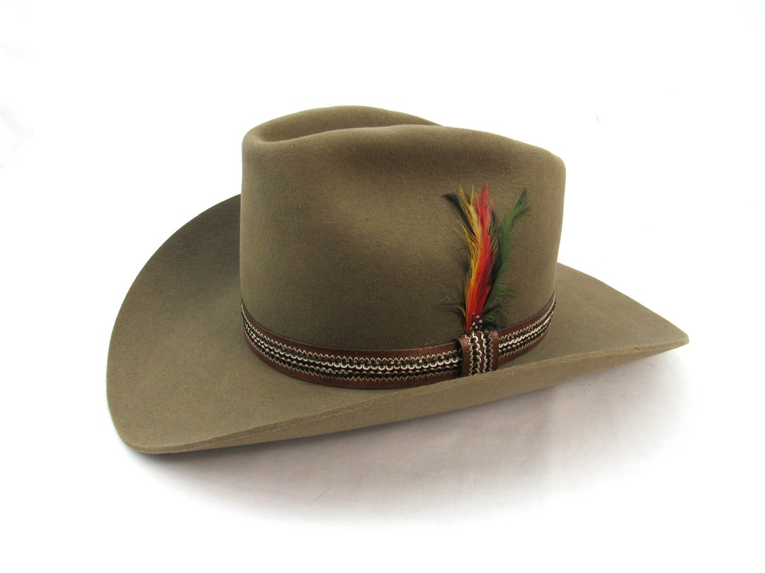 Vintage 80s Stetson Winchester Cowboy Hat Limited Edition 3x Beaver 7 3 ...