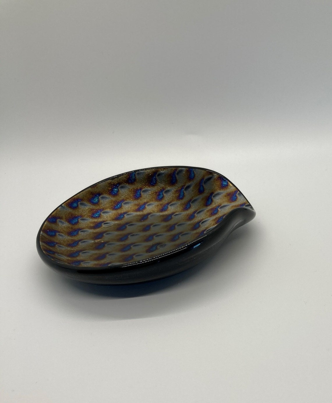 Fused Glass Spoon Rest | Etsy