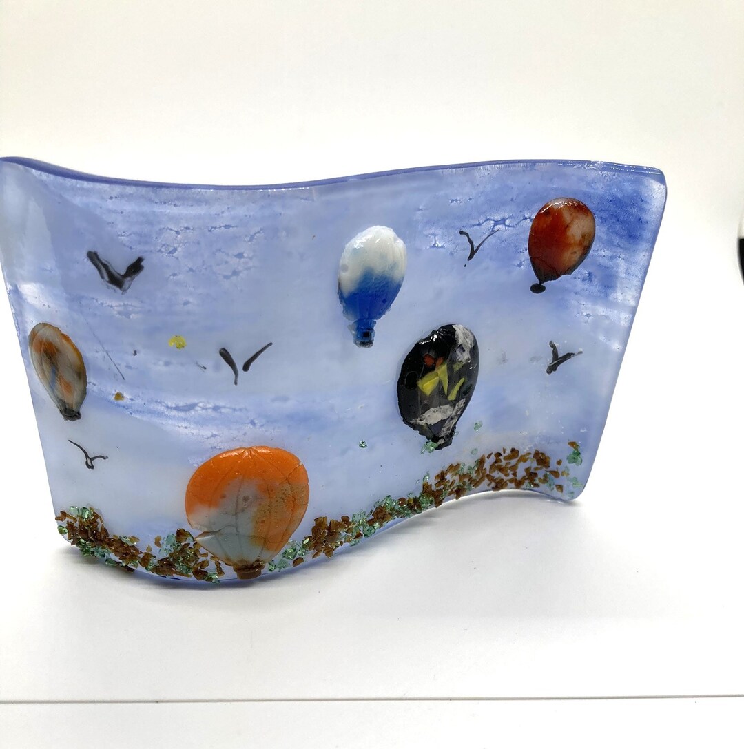Fused Glass Hot Air Balloons - Etsy
