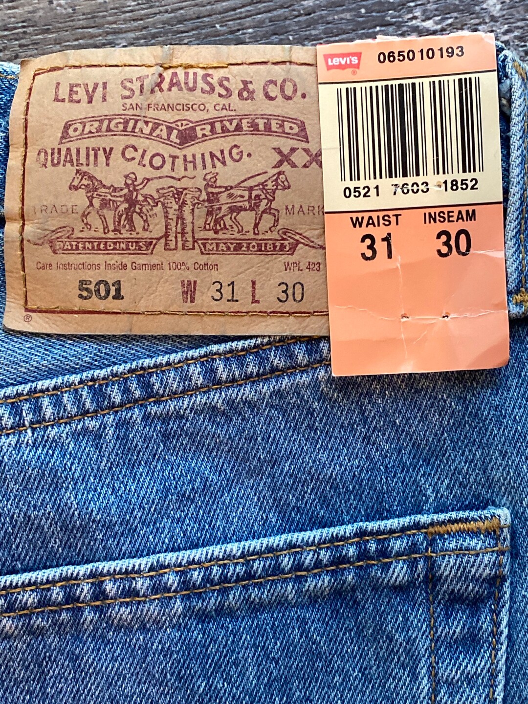 Vintage Levi’s 6501-0193 90’s NWT Pre Shrunk Denim Jeans for Women USA ...