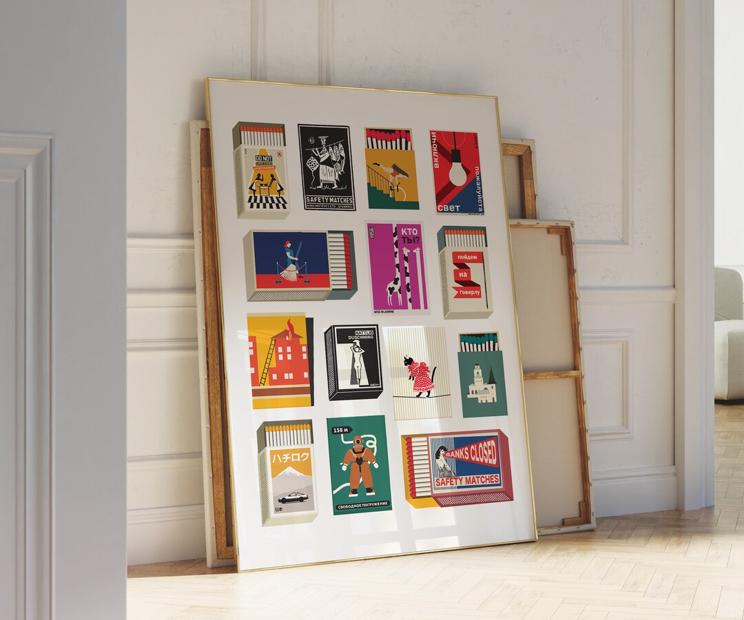 Vintage Matchbox Art Matchbox Illustration Vintage Matchbox Unique ...