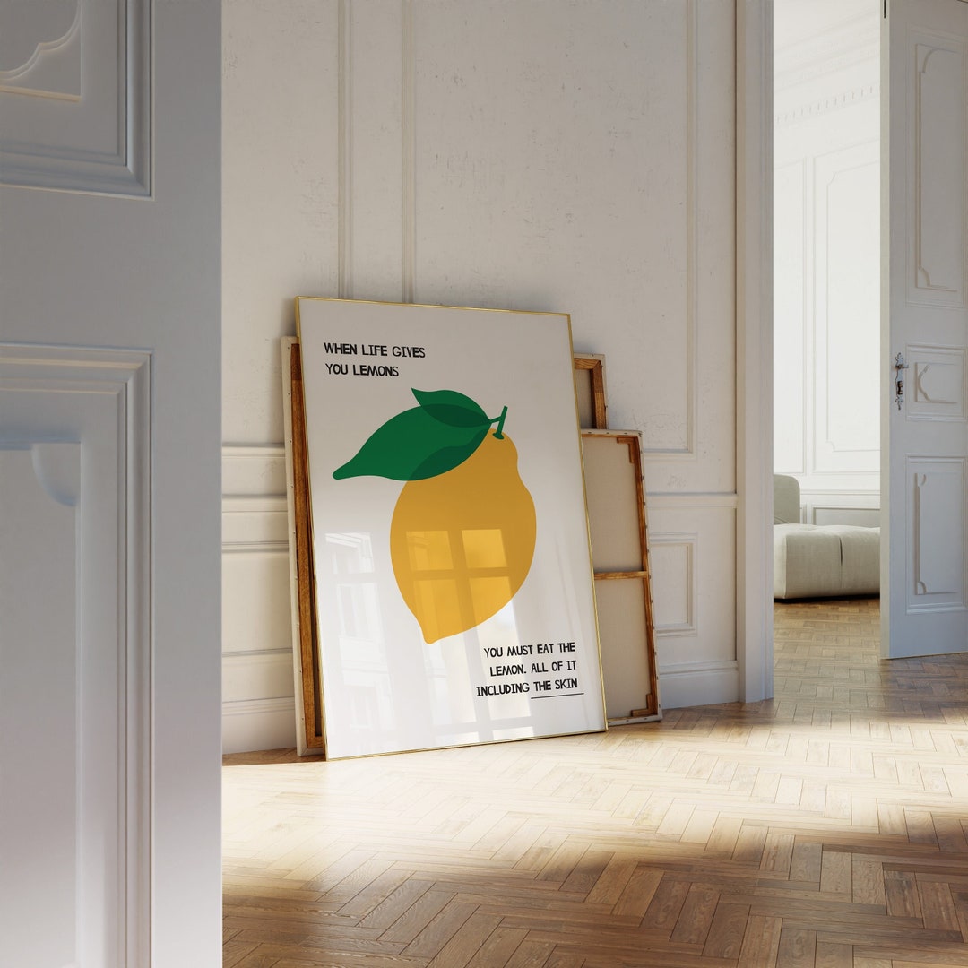 When Life Gives You Lemons – Wall Art Lemon Print – Lemon Poster ...